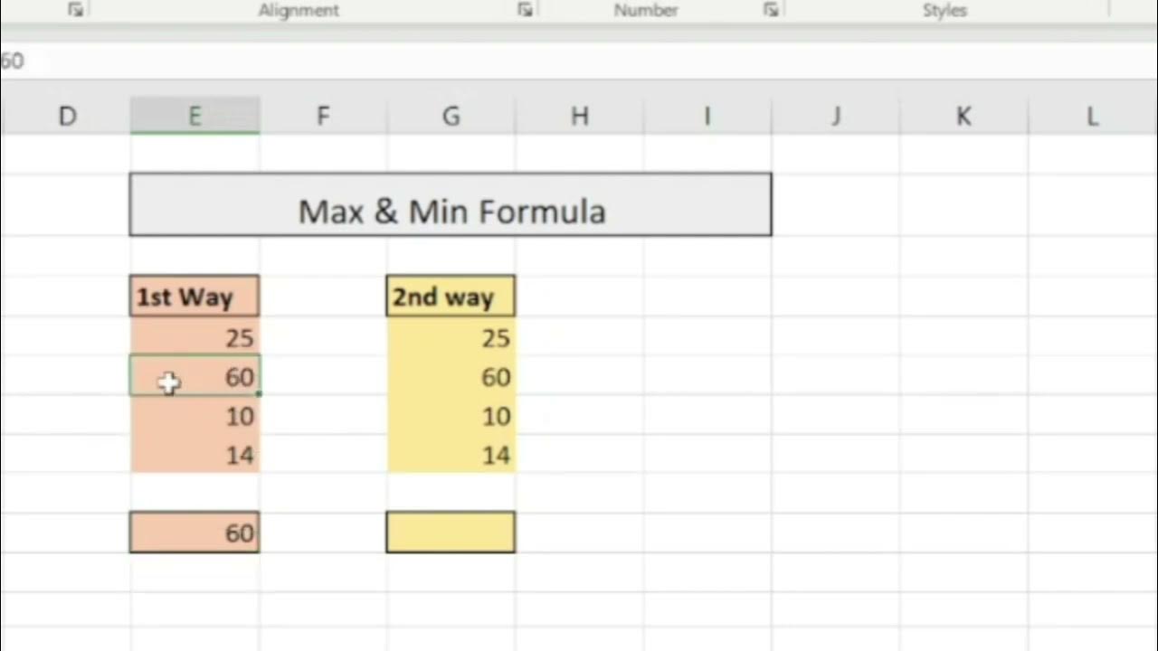 MAX & MIN FORMULA IN EXCEL - in Hindi #easy #excel #exceltricksandtips #tips #easy - YouTube