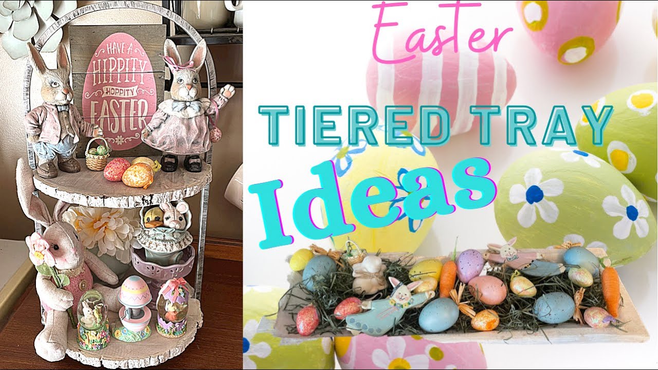 DOLLAR TREE DIY | EASTER TIERED TRAY IDEAS - YouTube