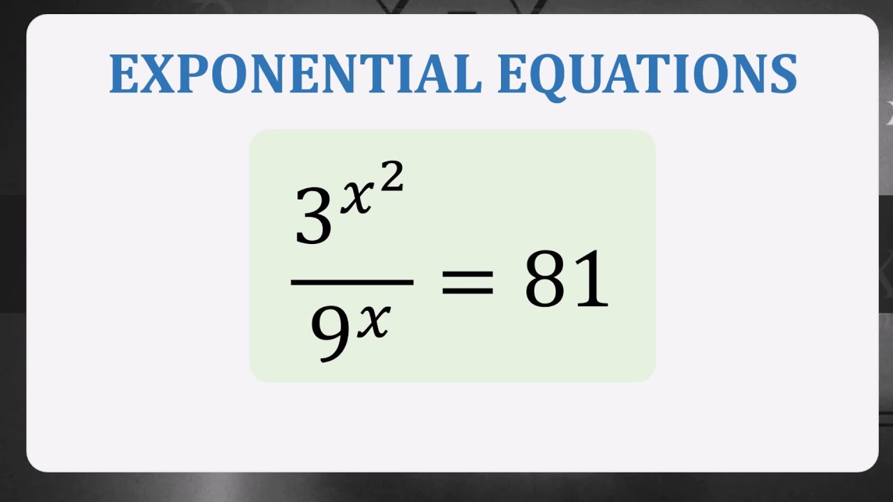 Solve this Exponential Equation - YouTube