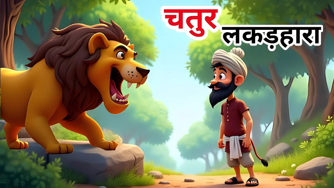 चतुर लकड़हारा | Chatur Lakadhara | The Clever Woodcutter | Fairytales ...