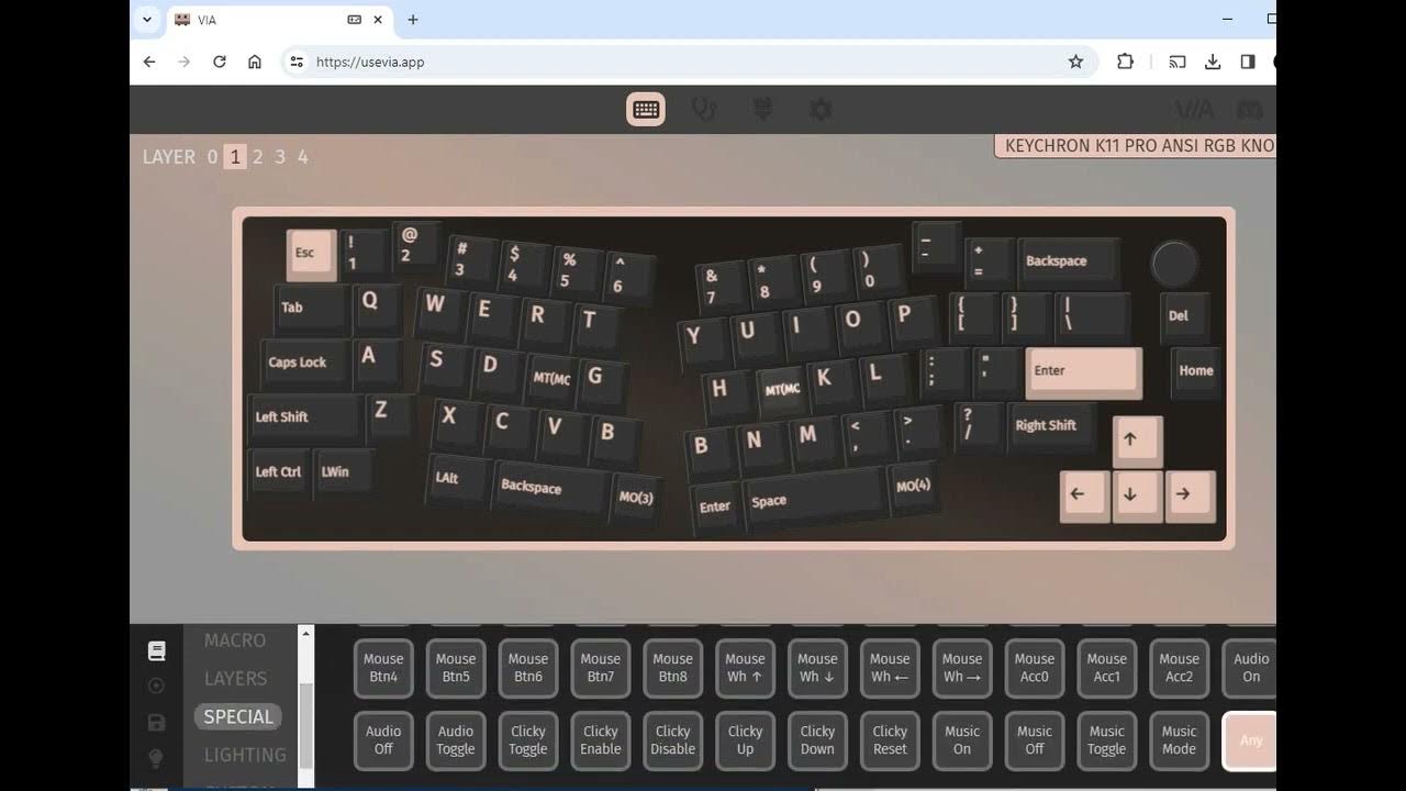 Basic Homerow Mods - keychron k11 pro - Home row Modifiers VIA HRM QMK usevia.app any home row ...