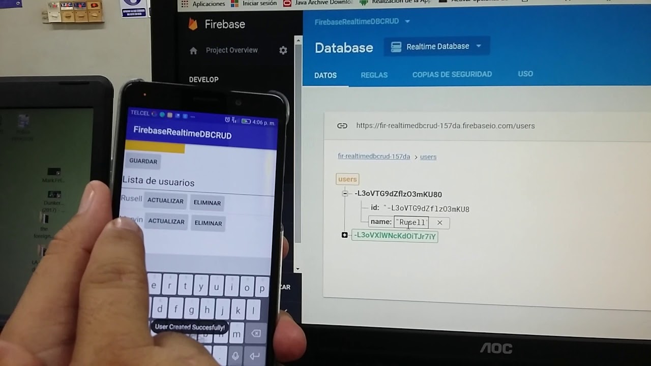 Base de datos en tiempo real Firebase y Android Studio - YouTube