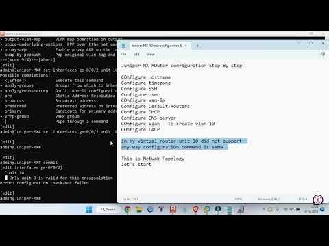 Juniper Router Configuration Basic😘 - YouTube