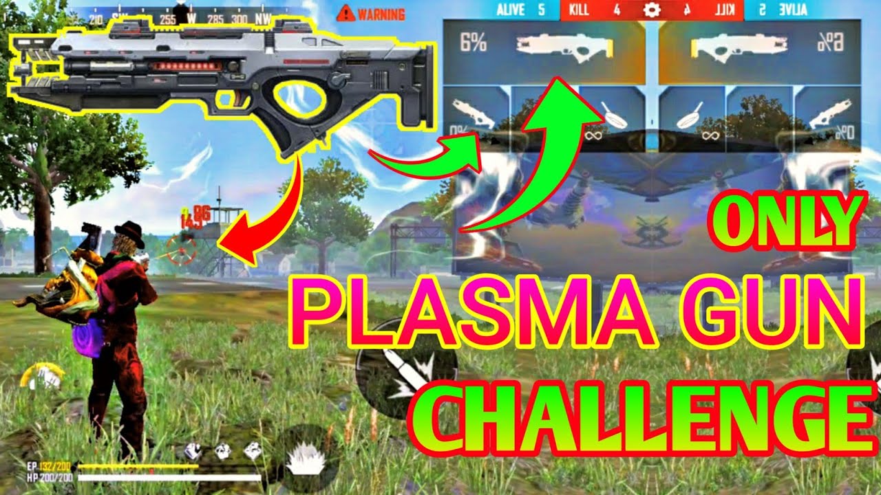 Only Plasma Gun Challenge In Free Fire / Plasma Gun / Double Plasma Gun ...