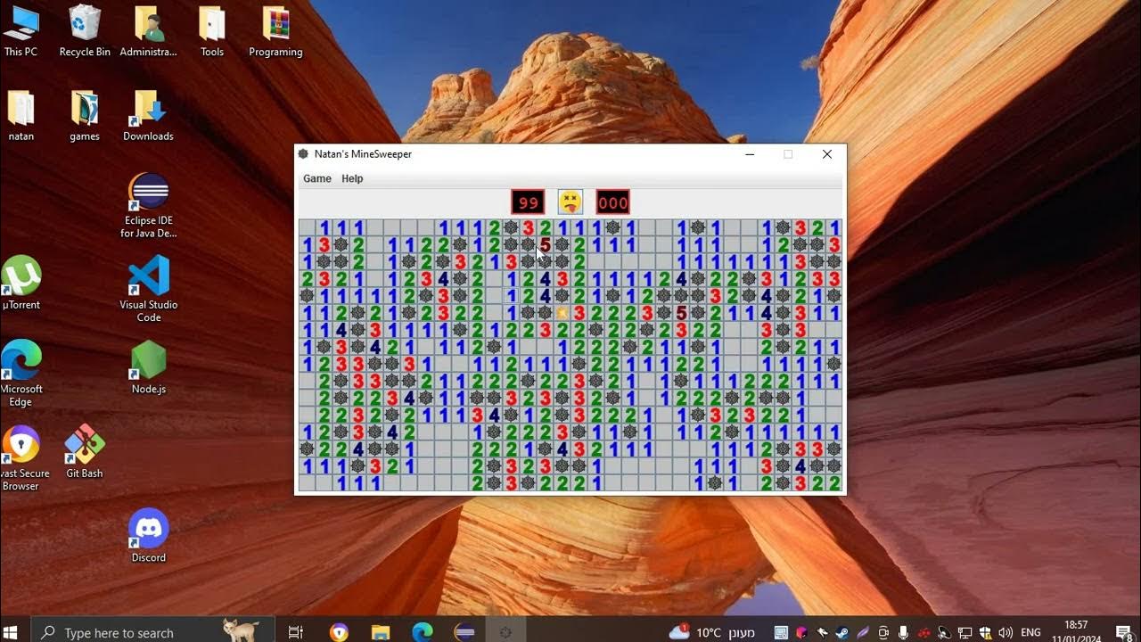 Natan Protector's Minesweeper in java - YouTube
