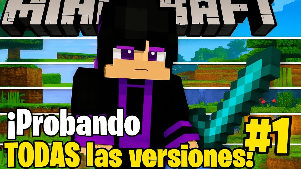 ¡PROBANDO TODAS LAS VERSIONES DE MINECRAFT!:1.0.0 - YouTube