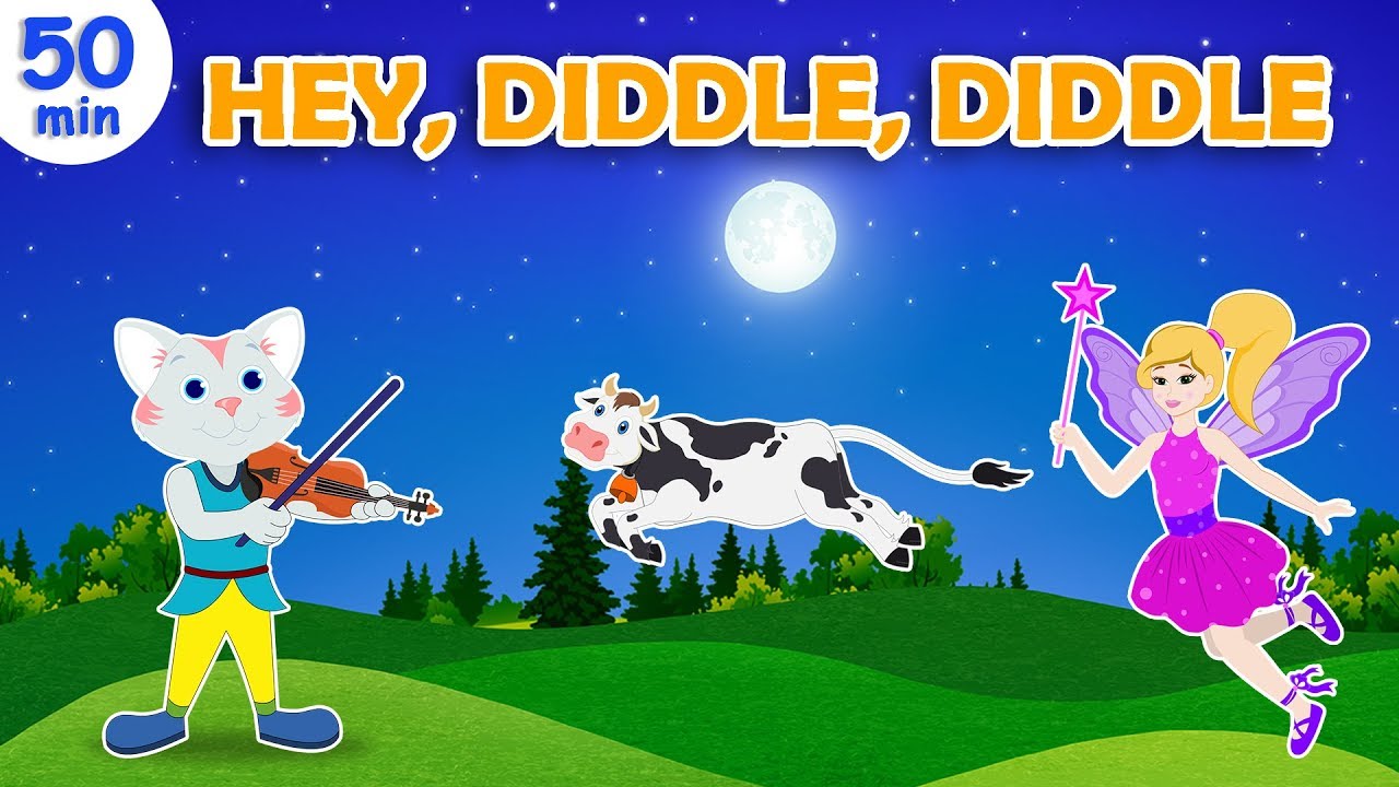 Hey Diddle Diddle Nursery Rhyme || Popular Nursery Rhymes With Max And ...