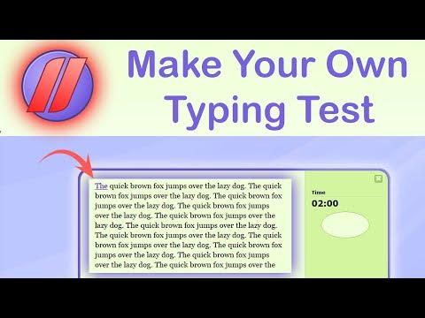 Make your own typing test in TYPING MASTER #lesson #typingmaster # ...