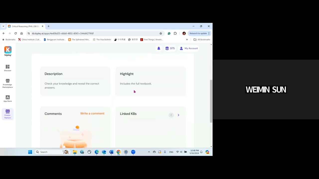 Weimin Sun Using AI to teach Critical Thinking - YouTube