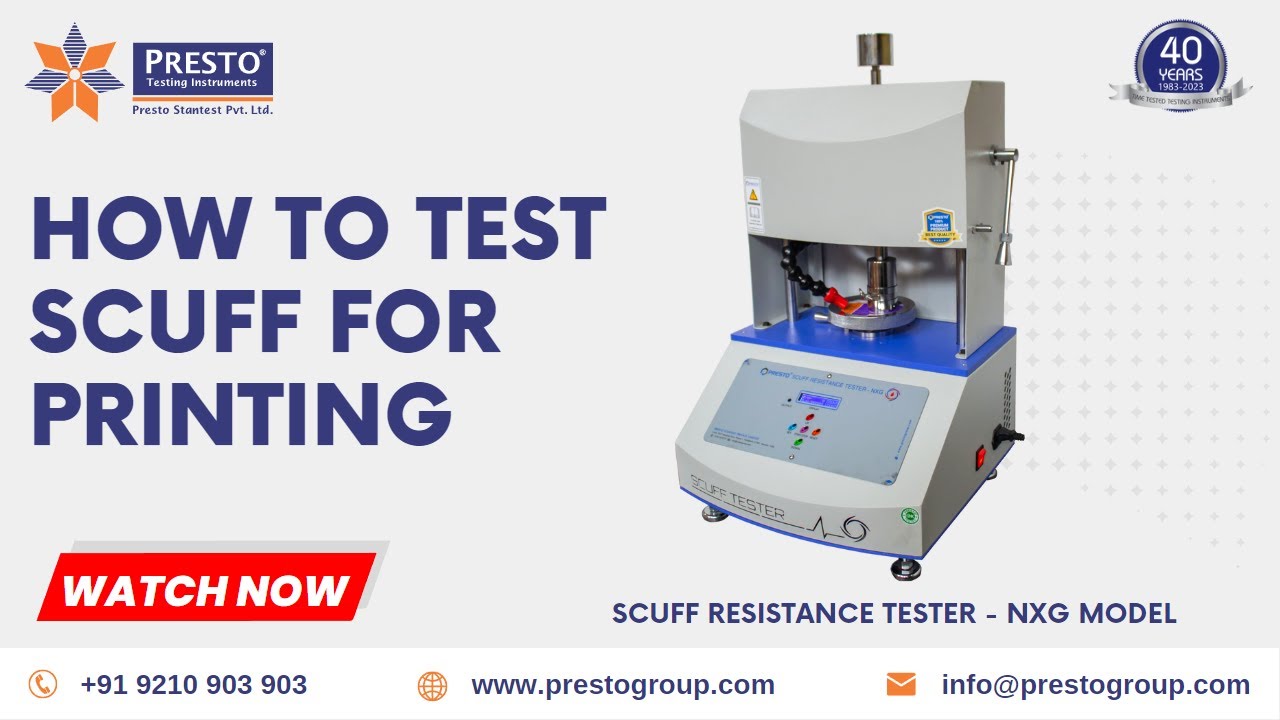 How to Test Scuff for Printing | Presto Group - YouTube