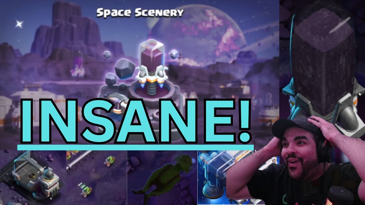 Buying the NEW SPACE SCENERY and Reacting to it! - Clash Of Clans - YouTube