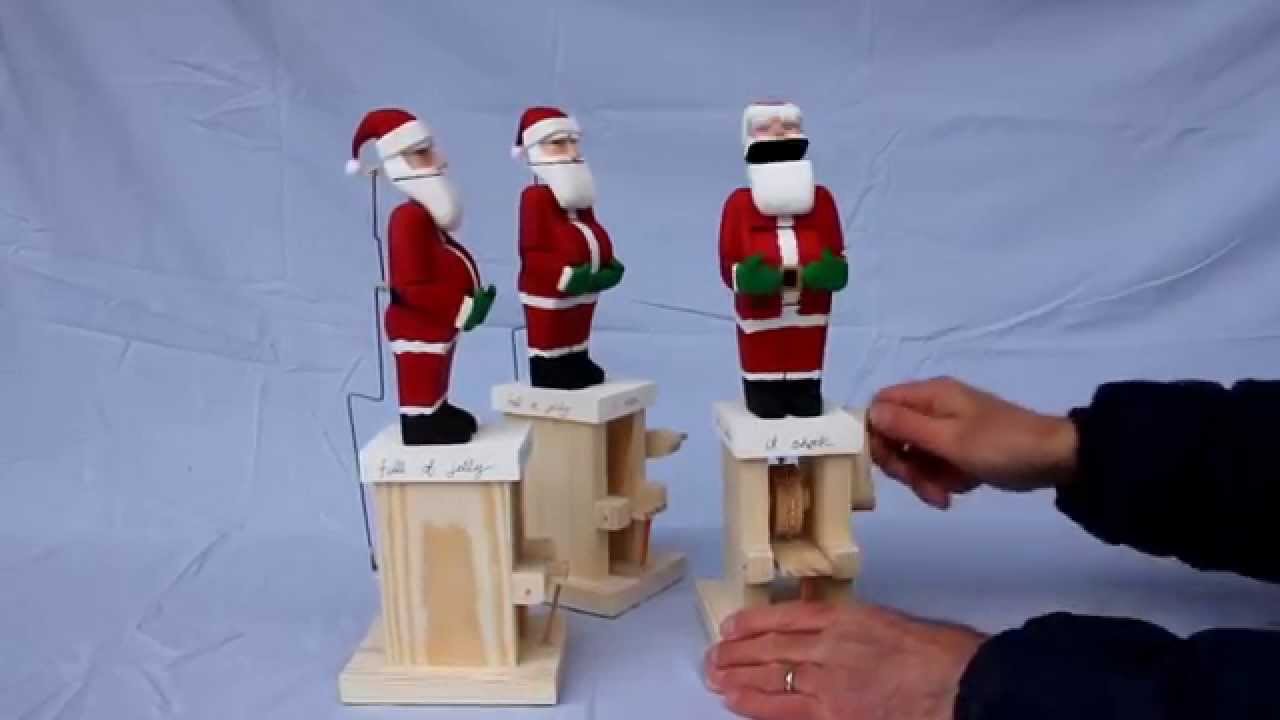 Laughing Santa automaton - YouTube
