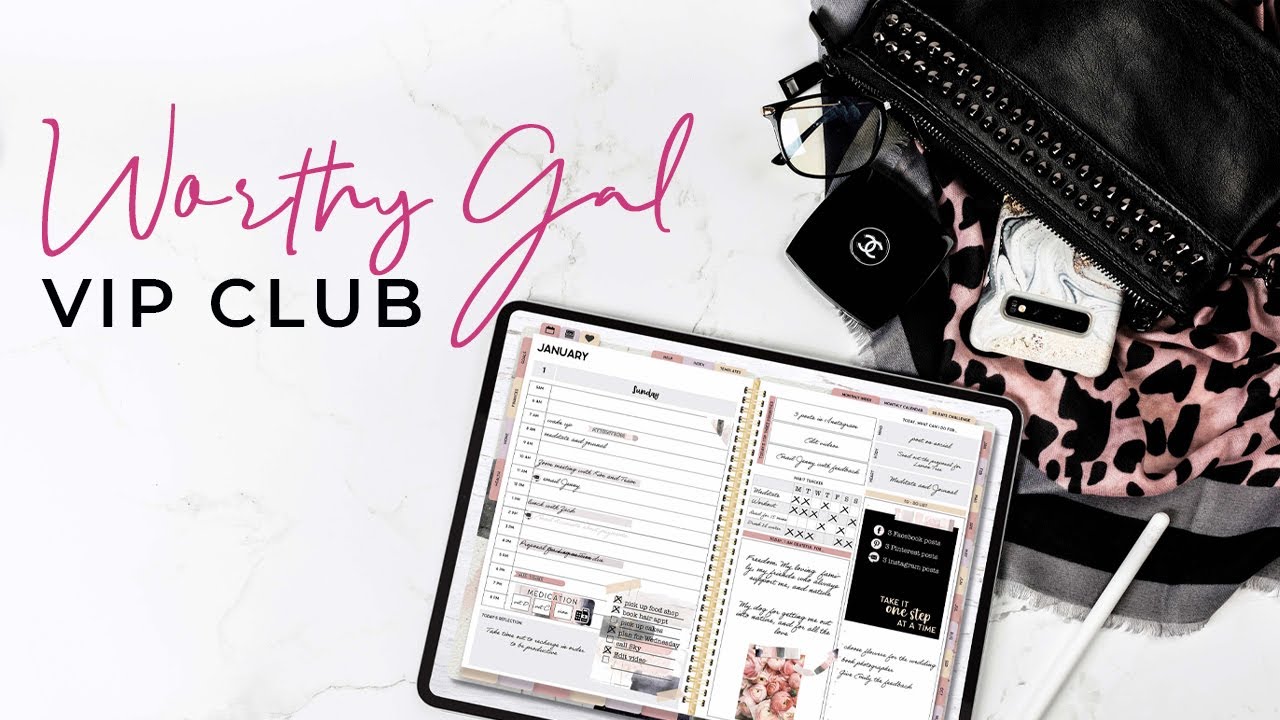 The Ultimate Digital Planning Membership | Worthy Gal VIP CLUB - YouTube
