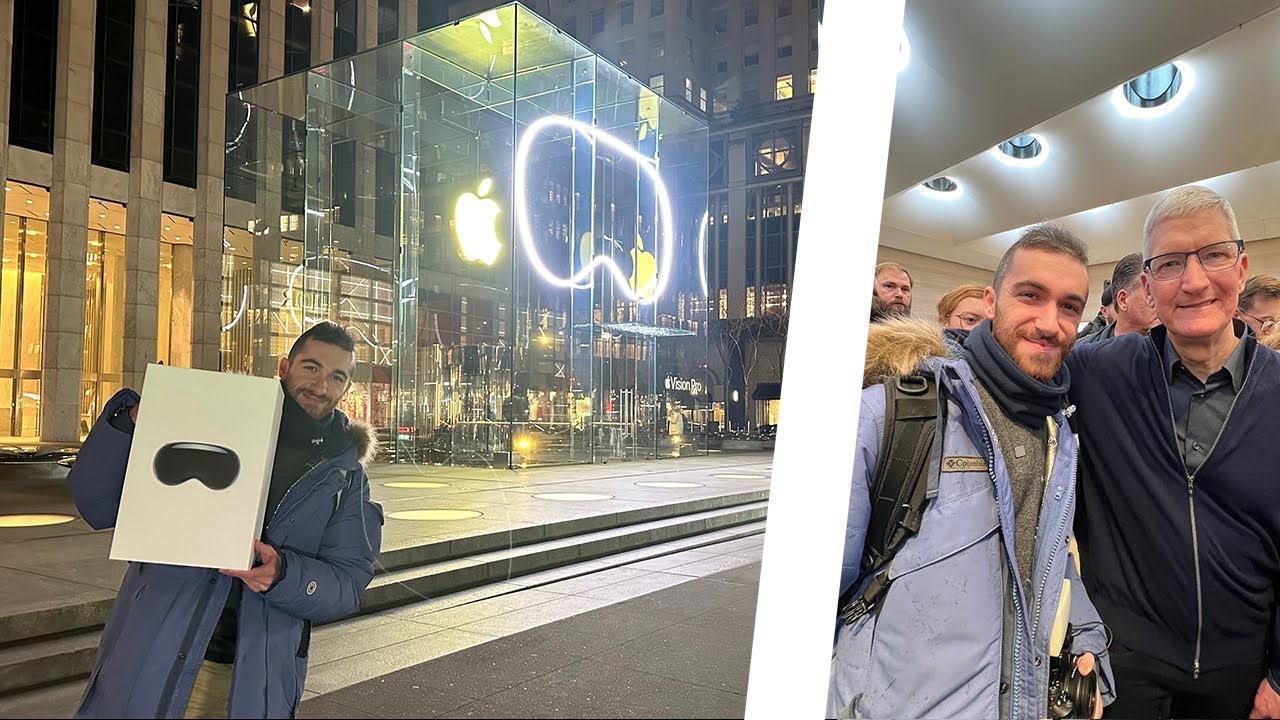 I MET TIM COOK!!! | Apple Vision Pro Launch At The Fifth Avenue Apple ...