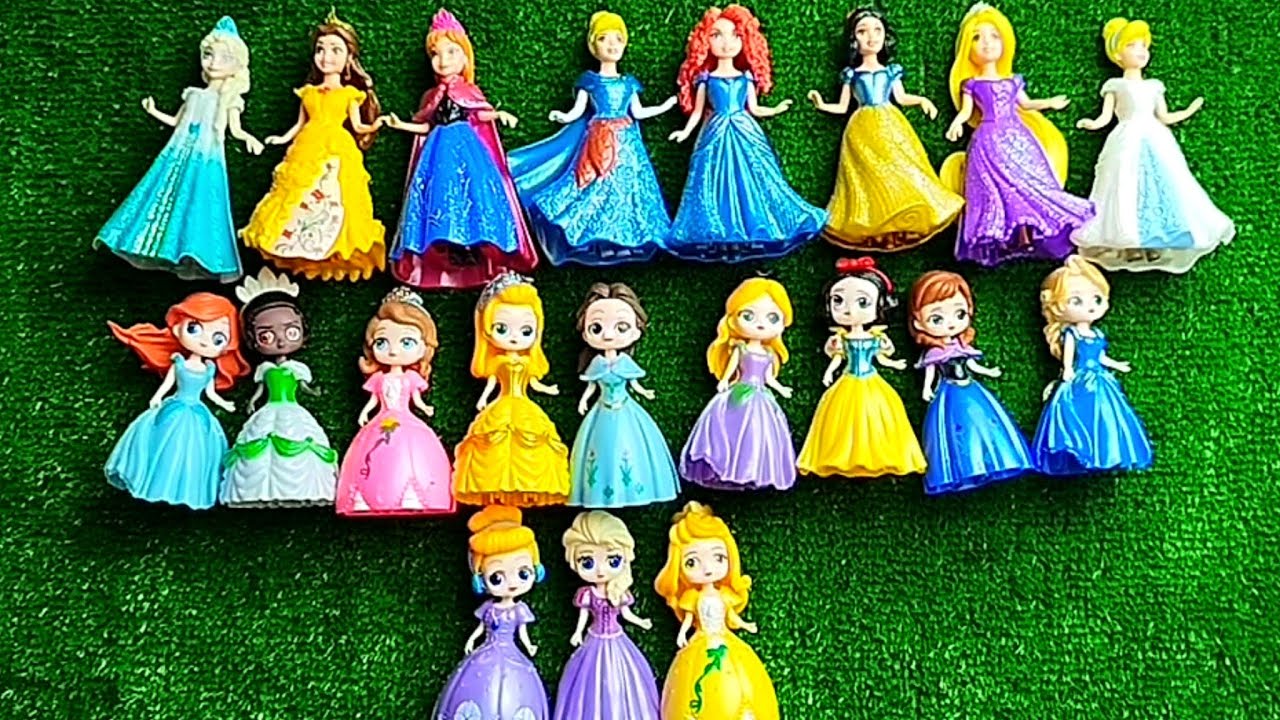 ASMR Unboxing Mattel Disney Princess Spin & Reveal Surprise Dolls ...
