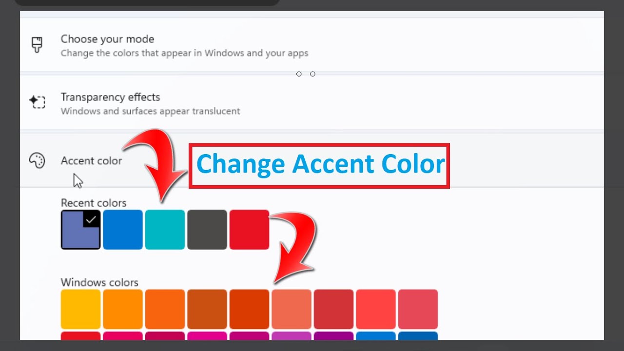 How To Change Accent Color In Windows 11 - YouTube