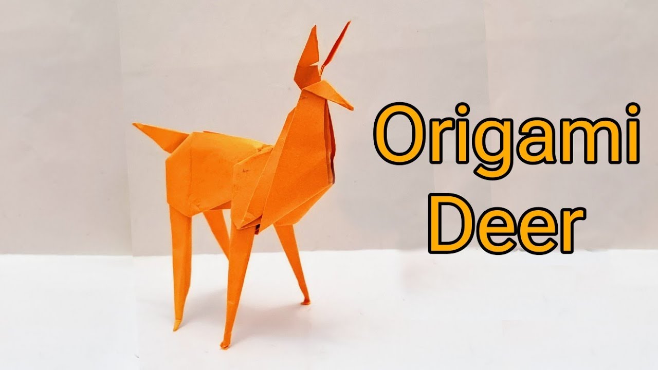Easy origami DEER |How to make a paper Christmas deer/Origami Tutorial ...