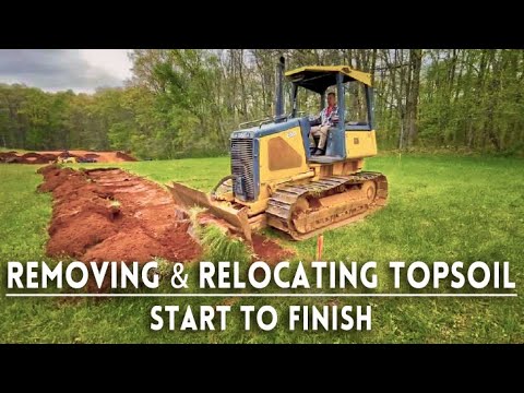 Stripping & Removing Topsoil with Dozer ┃ Bulldozer Pushing Topsoil ...