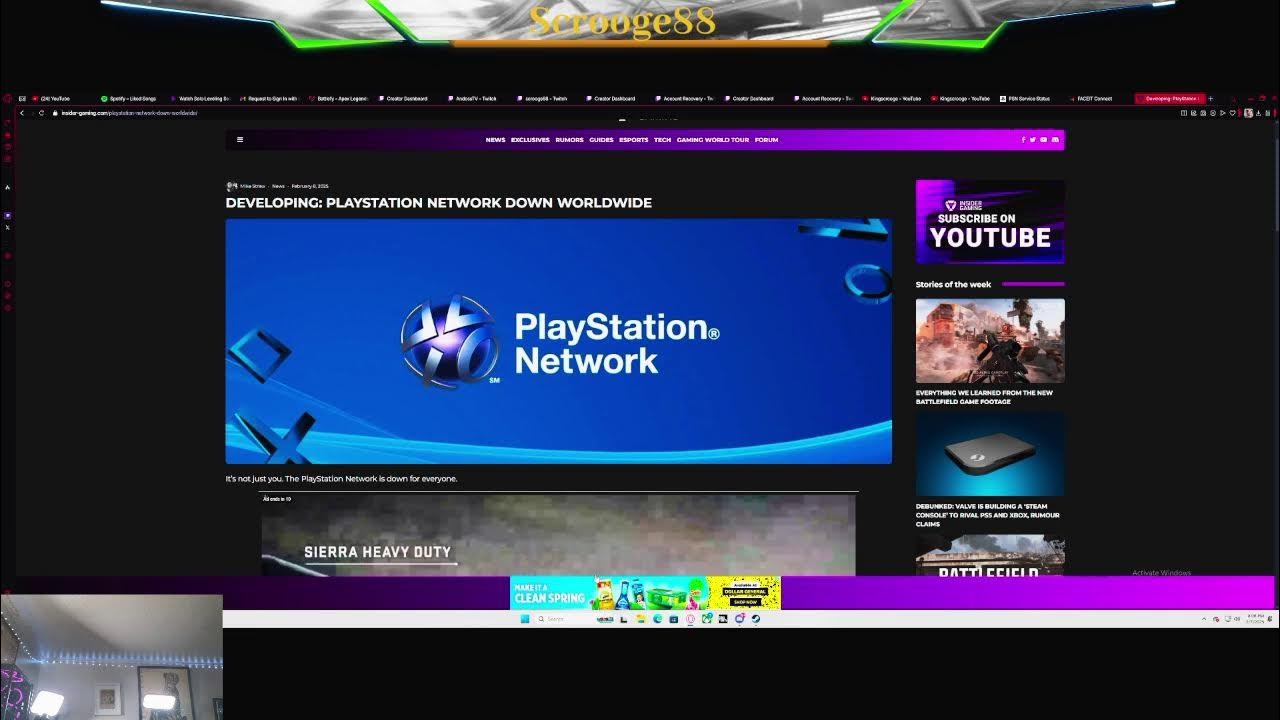 psn network down - YouTube