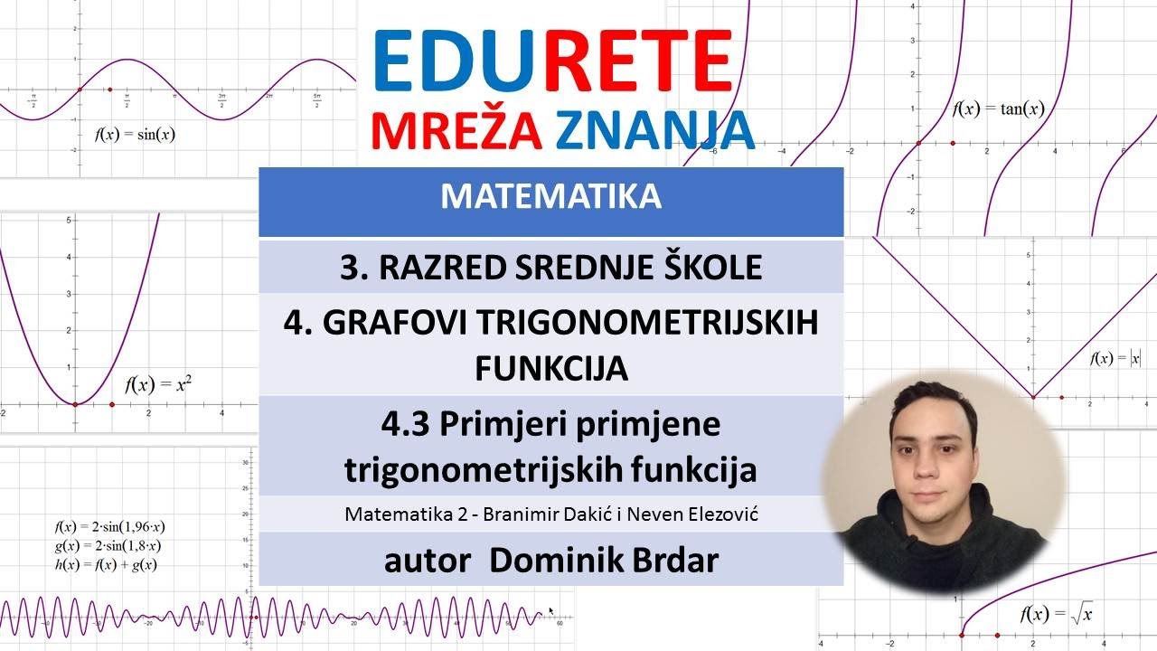 3.srednje 4. Grafovi trigonometrijskih funkcija 4.3 Primjeri primjene ...
