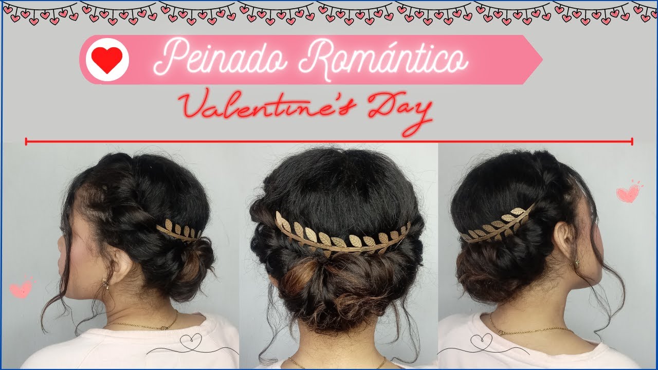 Peinado Recogido Romántico Cabello con rizos Especial San Valentín ️ ...