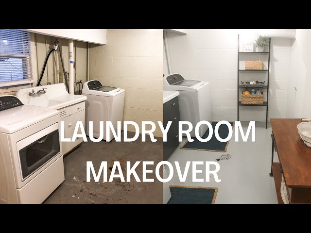 Unfinished Laundry Room Before And After More Dry Walls Down