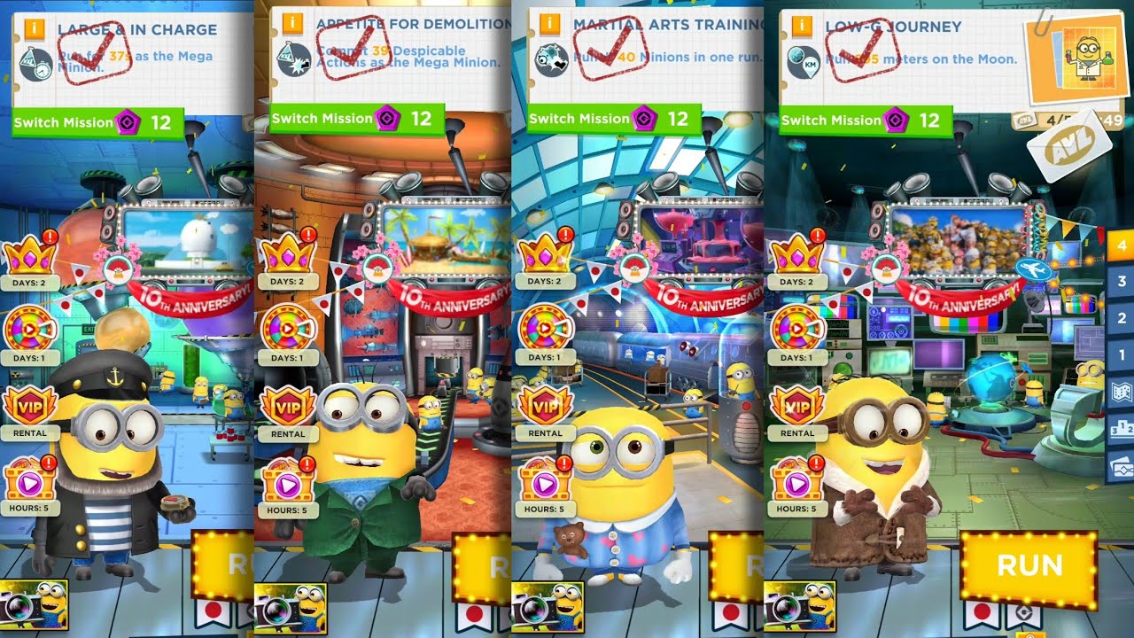 Minion Rush Sea Dog and Frankenstein and Pajama Bob and Polar Explorer ...