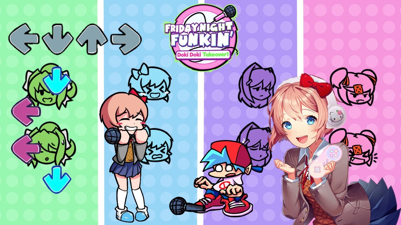 Sayori plays FNF Doki Doki take over! How far can she go? - YouTube