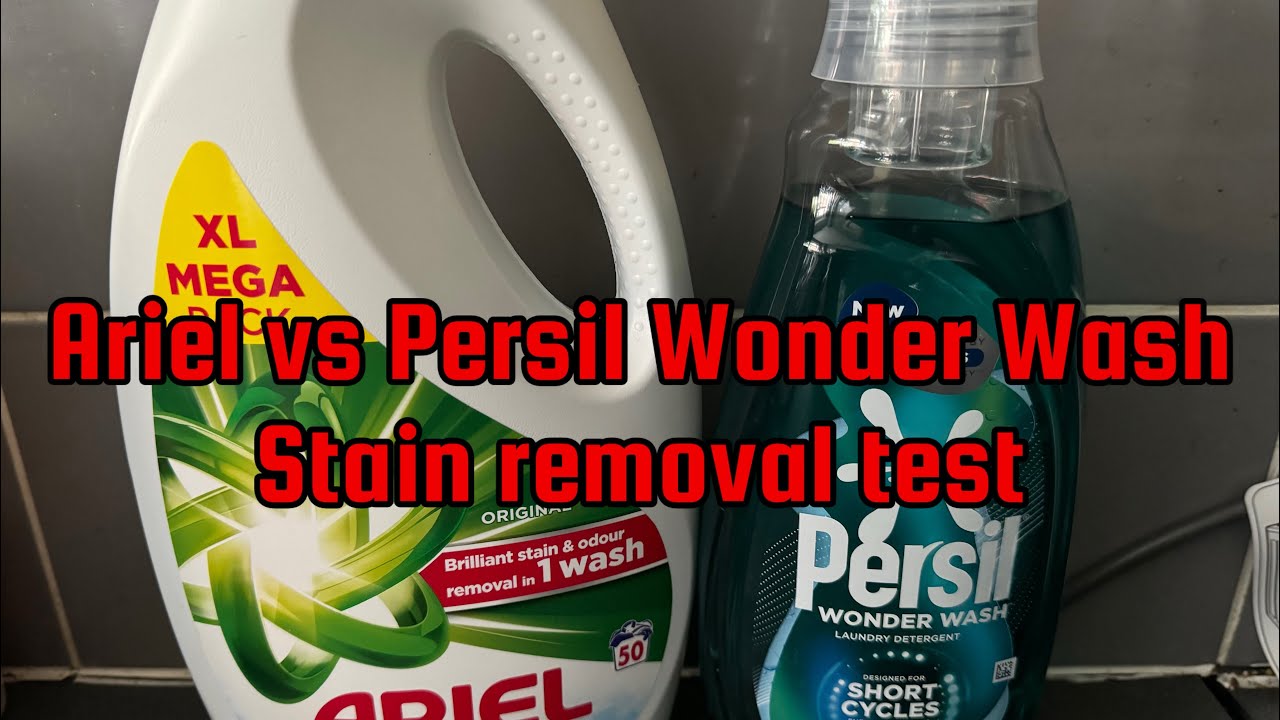 Ariel vs Persil Wonder Wash: Stain removal test - YouTube