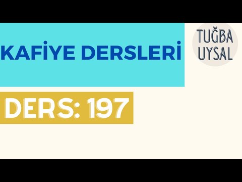 Kafiye | 197 | Harf Nedir? Harf-i Cerrlerden Min من