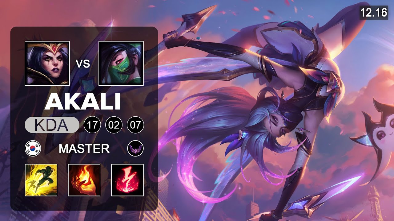 Akali vs LeBlanc Mid - KR Master - Patch 12.16 Season 12 - YouTube