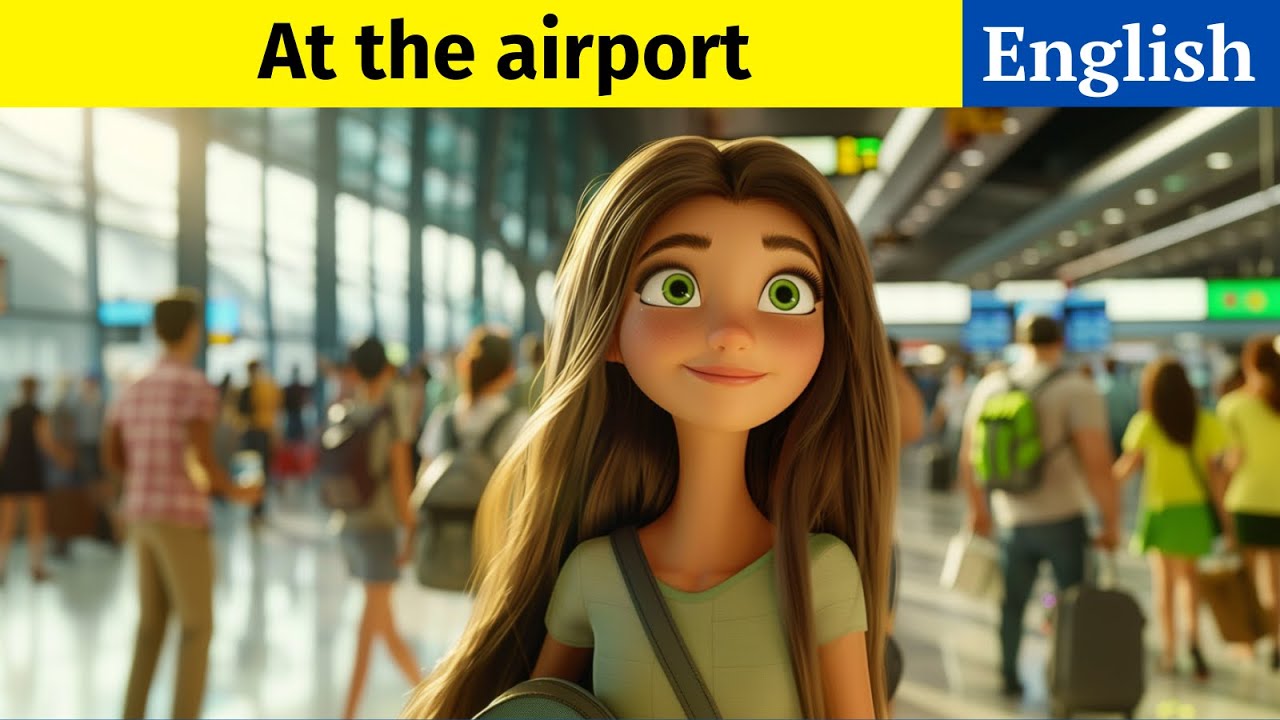 At the airport | English Conversation Practice | Intermediate Level ...