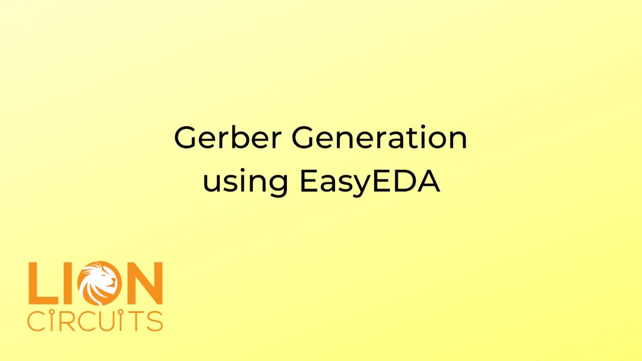 Gerber Generation using EasyEDA - YouTube
