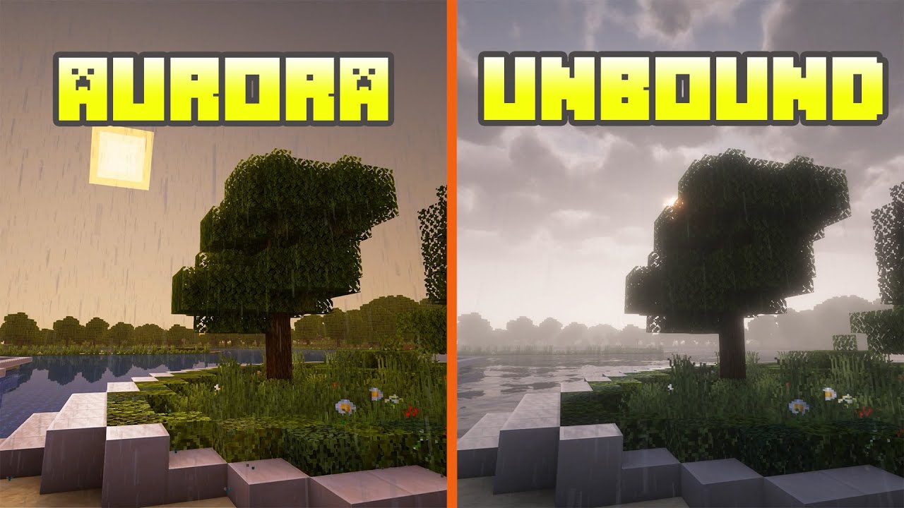 Aurora Shaders Vs Complementary Unbound Shader Comparison Youtube