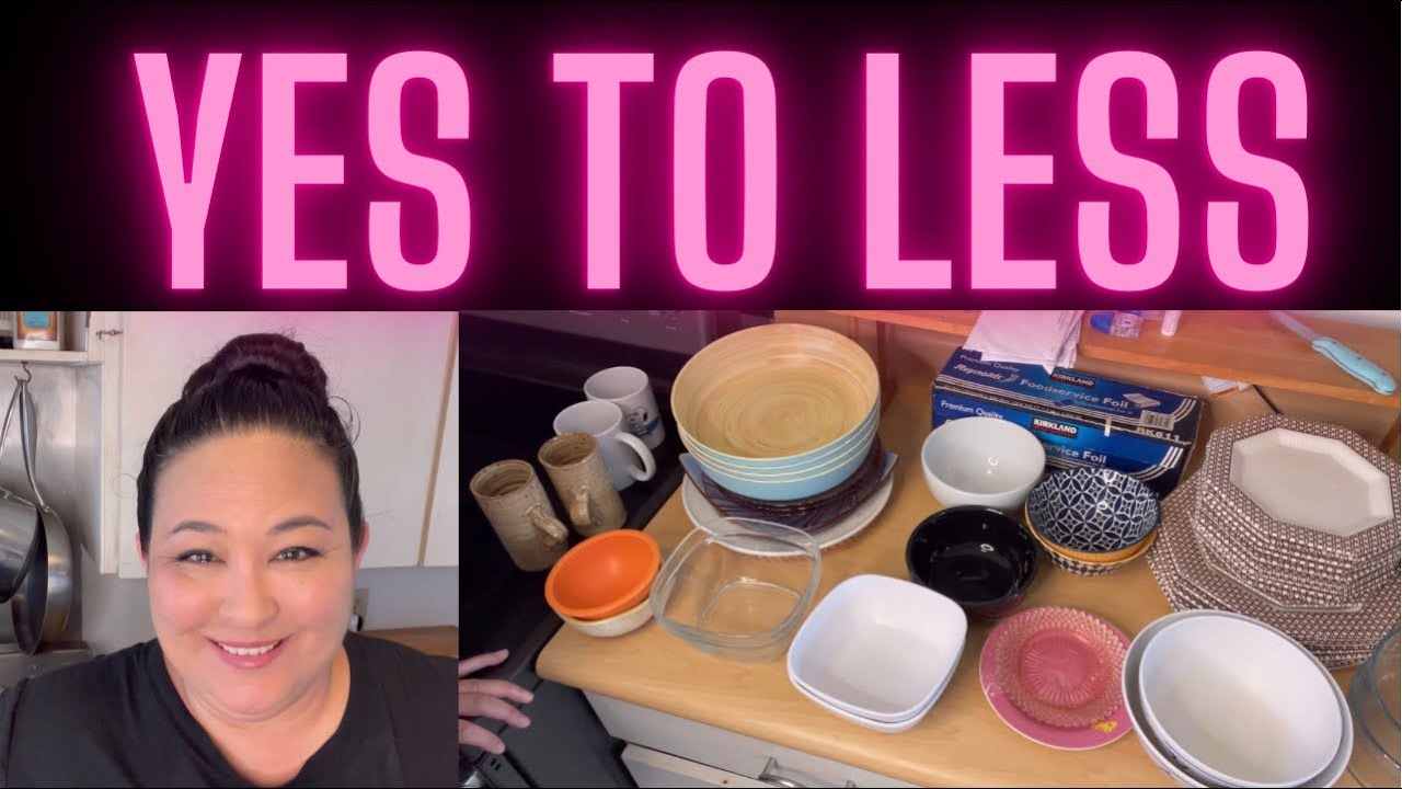 CLEAN & DECLUTTER the kitchen | Less = less to keep clean🙏🏼 - YouTube