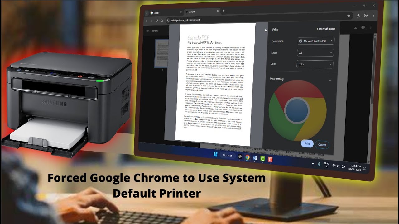Fix Chrome Printer Settings: Set System Default Printer on Windows 11/ ...