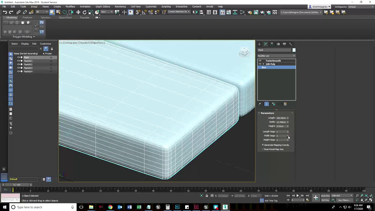 Modeling a table with 3ds Max 05: Understanding edges and turbosmooth ...