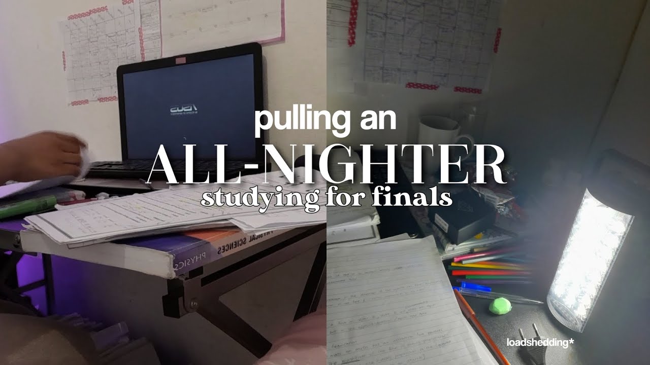 pulling an all nighter | studying for finals - YouTube