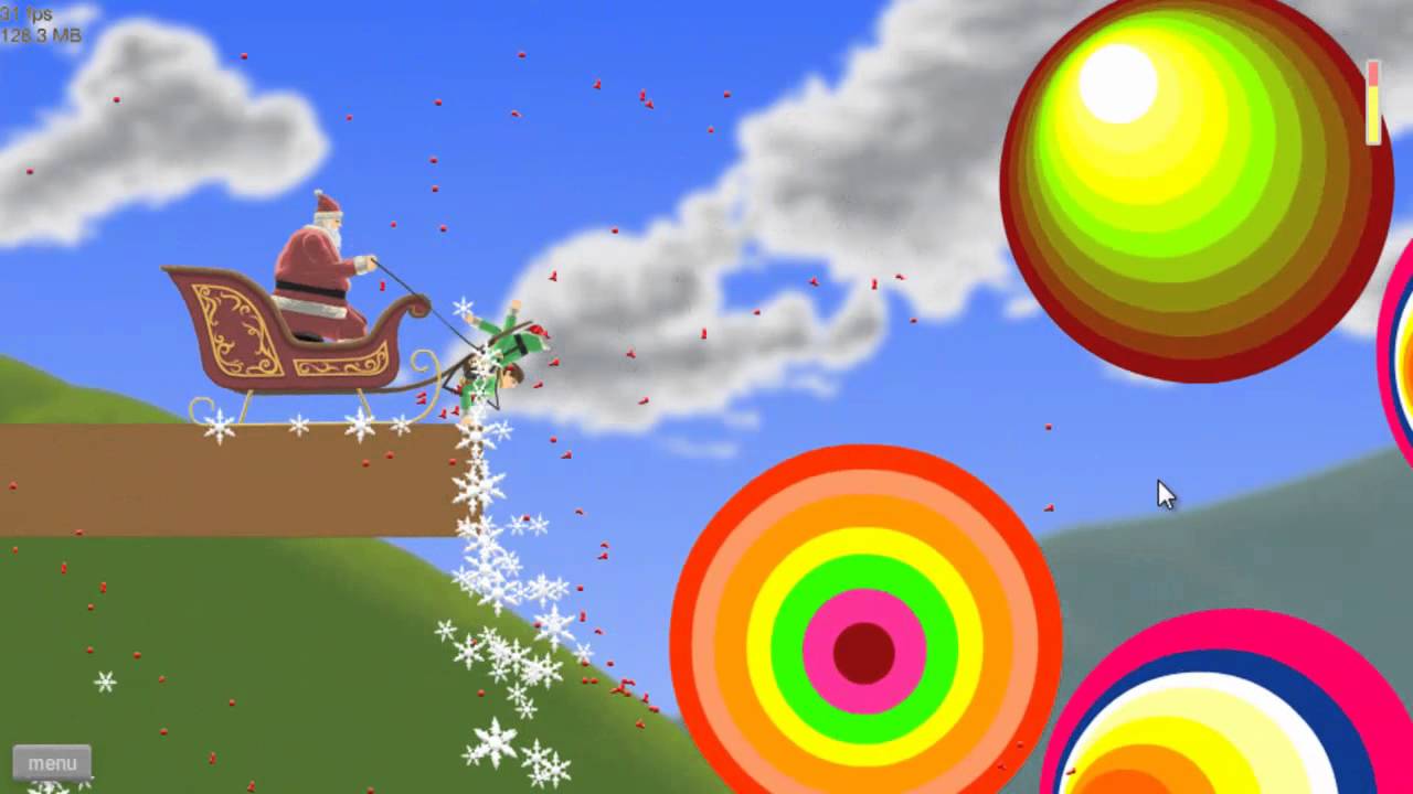 Happy Wheels Part 18 - NEW character Santa Claus HO HO HO - YouTube