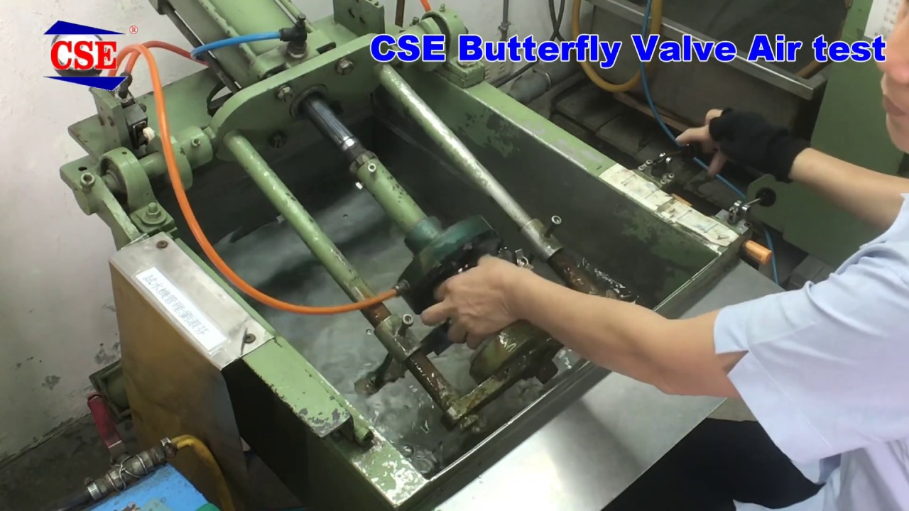 CSE Butterfly valve air test 蝶閥氣壓測試 - YouTube