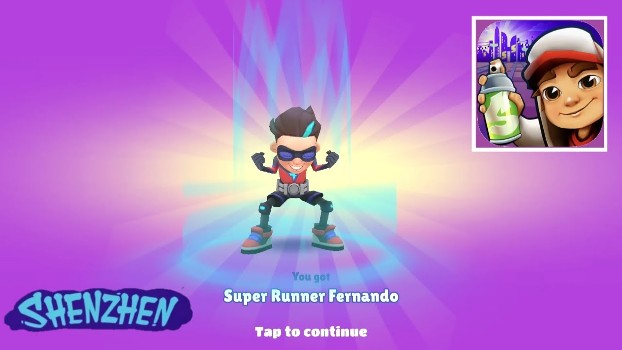 UNLOCKING SUPER RUNNER FERNANDO ON SUBWAY SURFERS SHENZHEN 2024 - YouTube