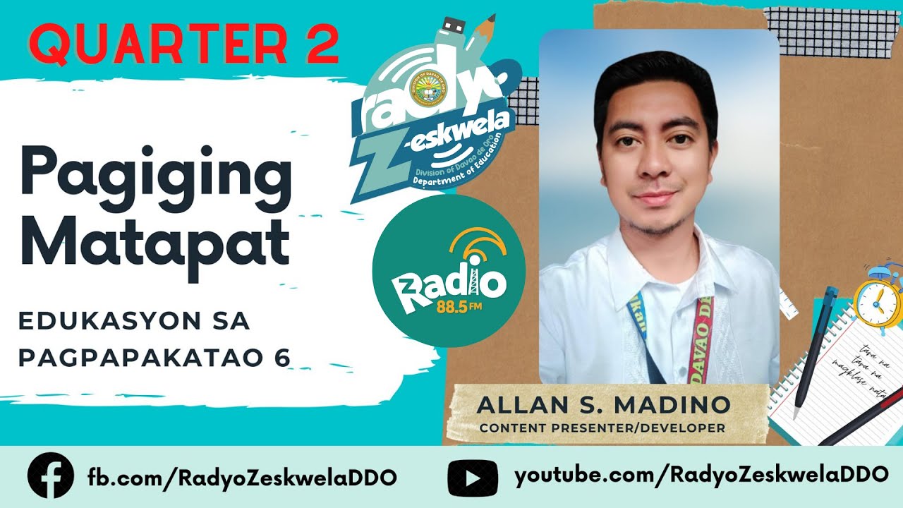 Edukasyon sa Pagpapakatao 6 | Quarter 2: Pagiging Matapat - YouTube