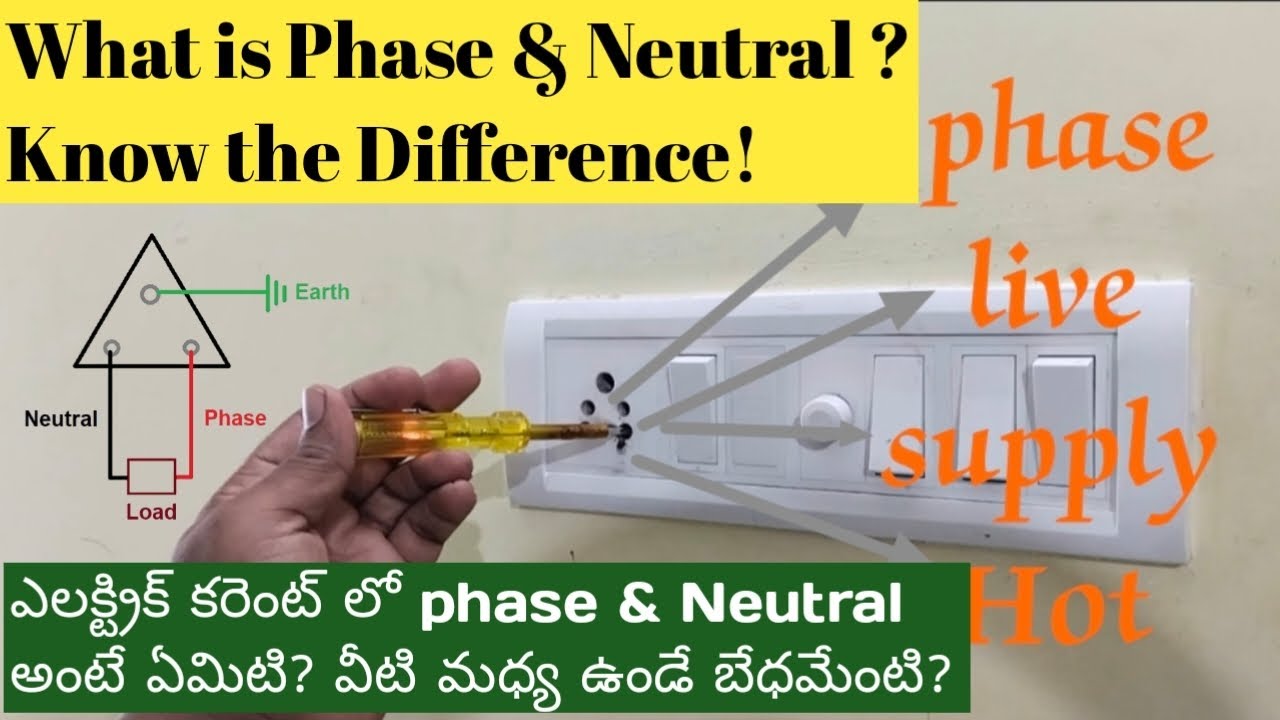 What’s Phase?What’s Neutral?|Electric Basics:Phase &Neutral phase కి ...