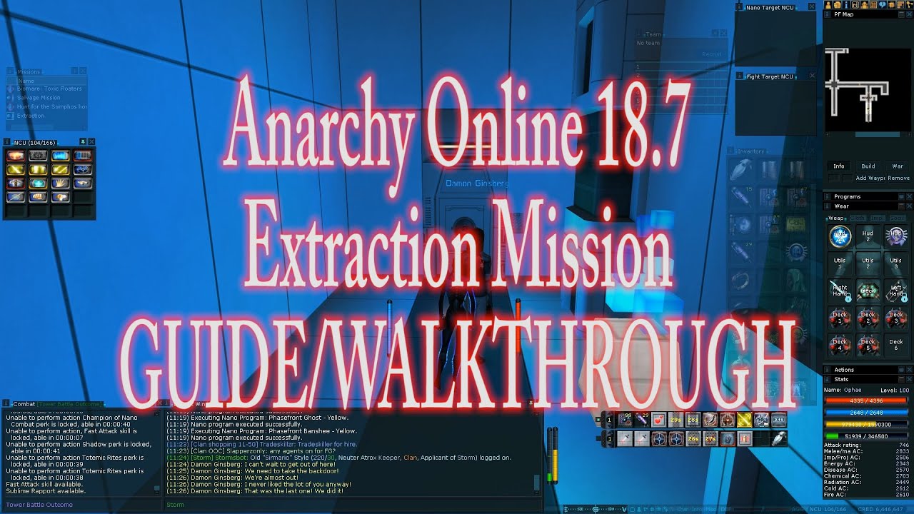ANARCHY ONLINE 18.7 EXTRACTION MISSION WALKTHROUGH(1080p60 Gameplay ...