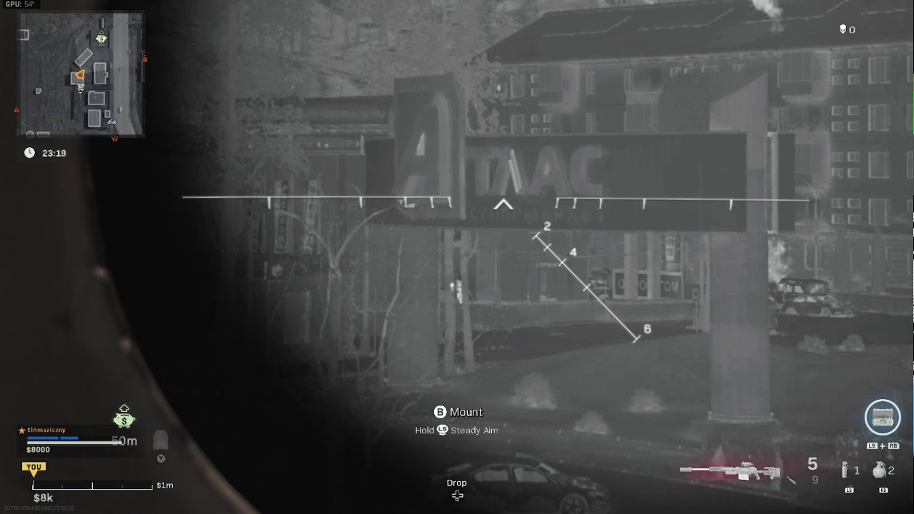 Call of Duty Modern Warfare Sniper Scope WARZONE, GAMEPLAY IR INFRA RED ...