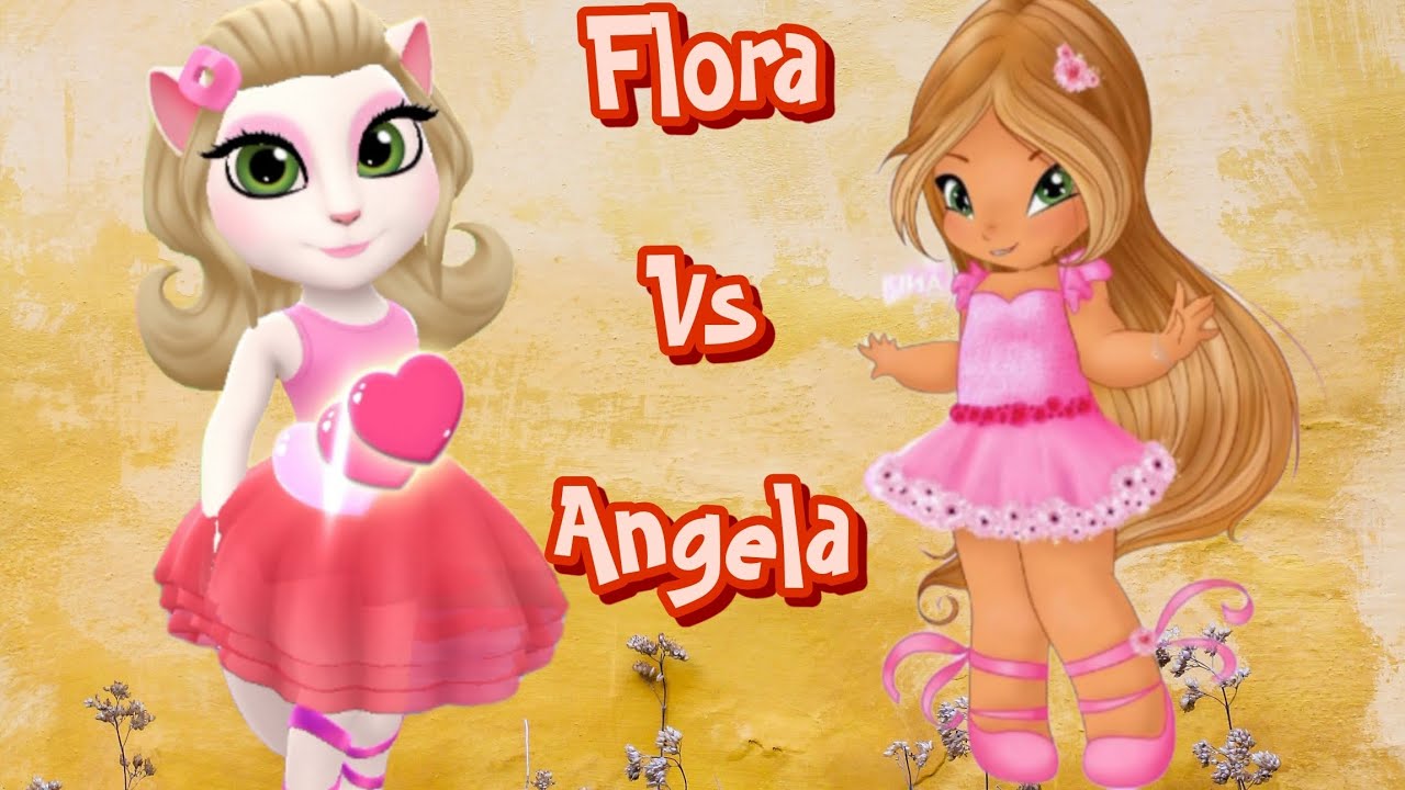 Flora Vs Angela 2 makeover By My Talking Angela 2 Cosplay - YouTube