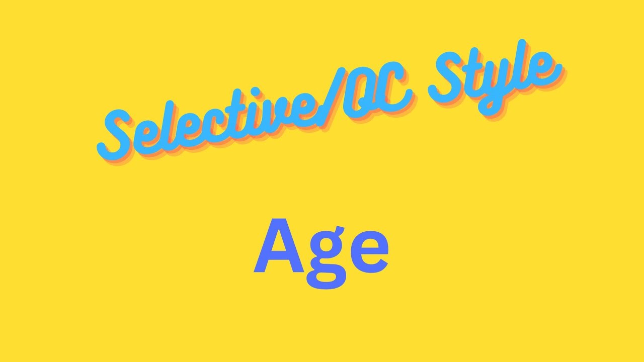 SELECTIVE/OC TEST - Solving Age math questions - YouTube