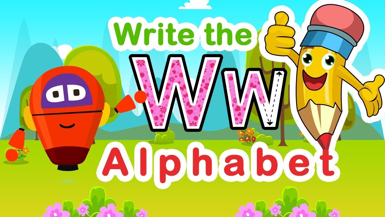 How to Write letter W | Alphabet letter For Kids|KidsLearnTv - YouTube