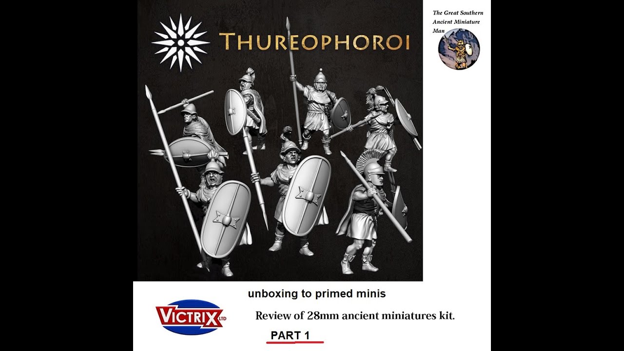 Victrix Thureophoroi 28mm ancient plastic miniature set. Reviewed - YouTube
