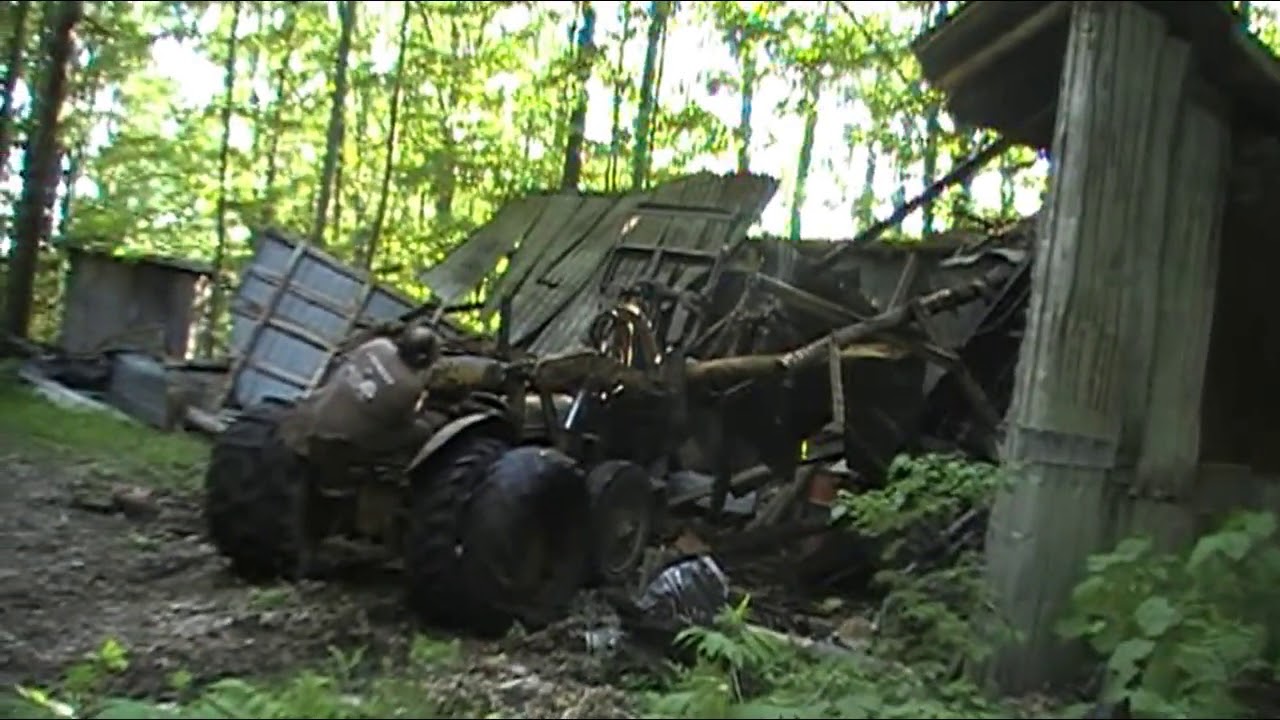 Old International Harvester with Hough Loader Shed Destruction - YouTube
